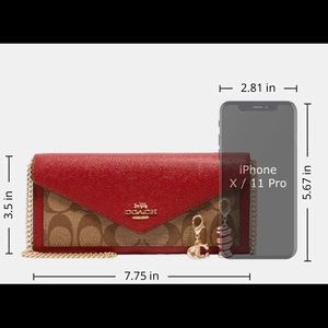 Coach | Bags | Coach Slim Envelope Wallet With Chain Strap | Poshmark